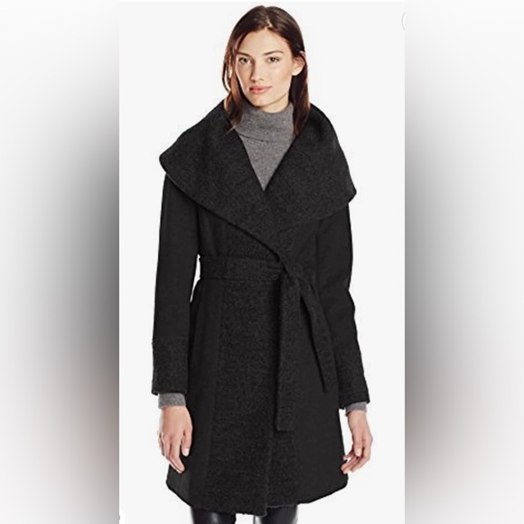 Calvin Klein | Jackets & Coats | Calvin Klein Shawl Wrap Wool Coat ...